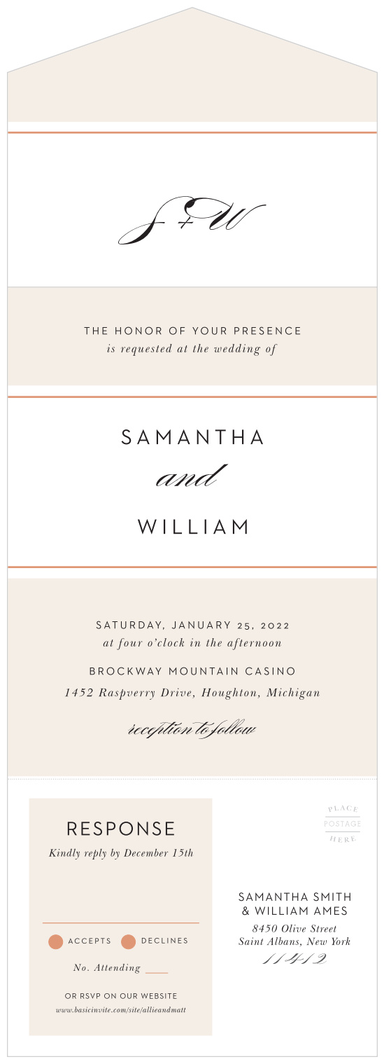 Seal and Send All In One Wedding Invitations | 100+ Designs
