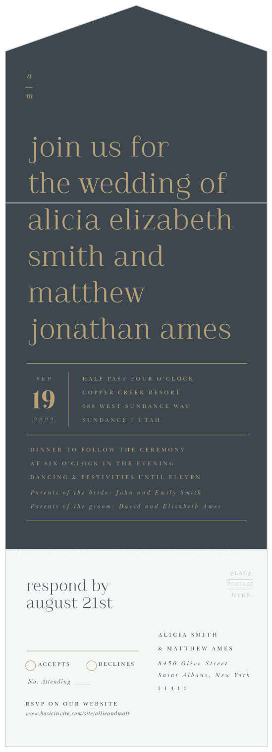 Simple Headline Wedding Programs by Basic Invite