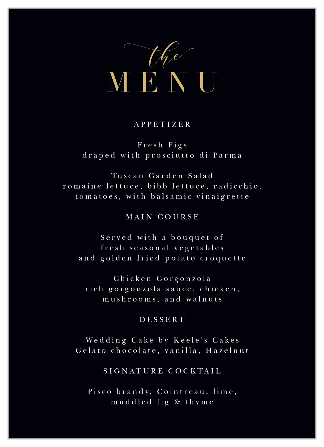 Celebrate Love Wedding Menus by Basic Invite