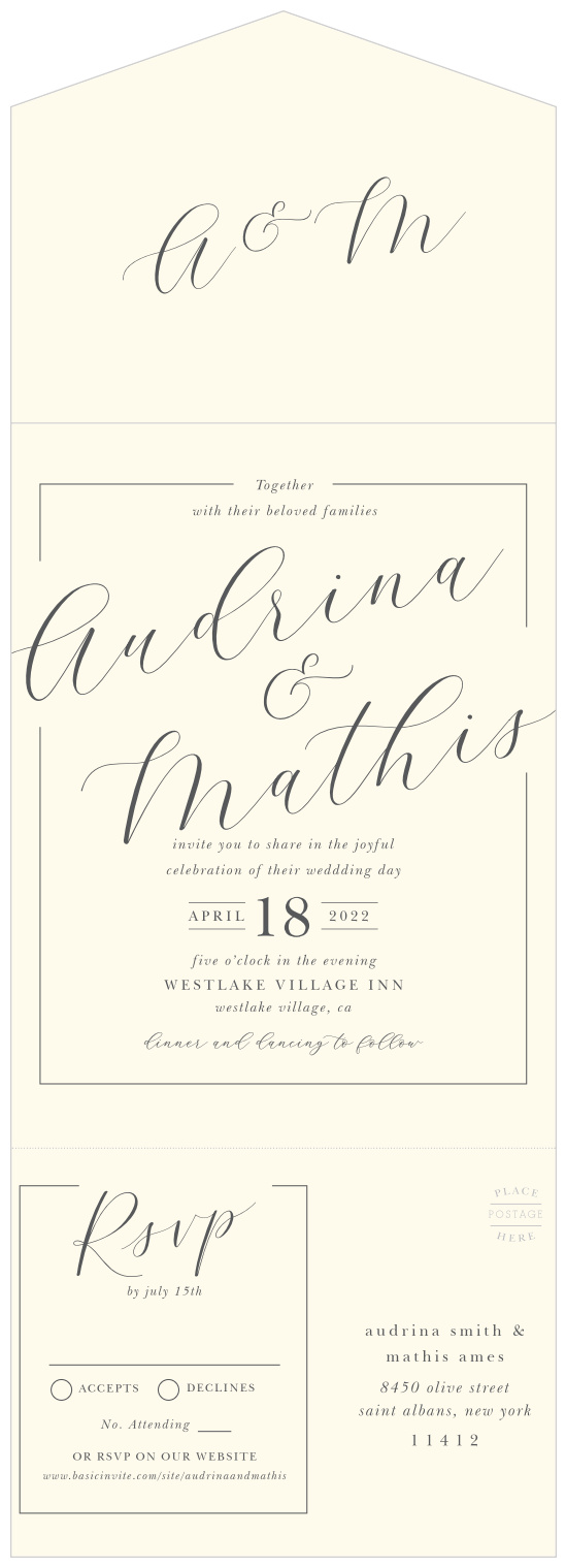 Elegant Typography Wedding Programs by Basic Invite