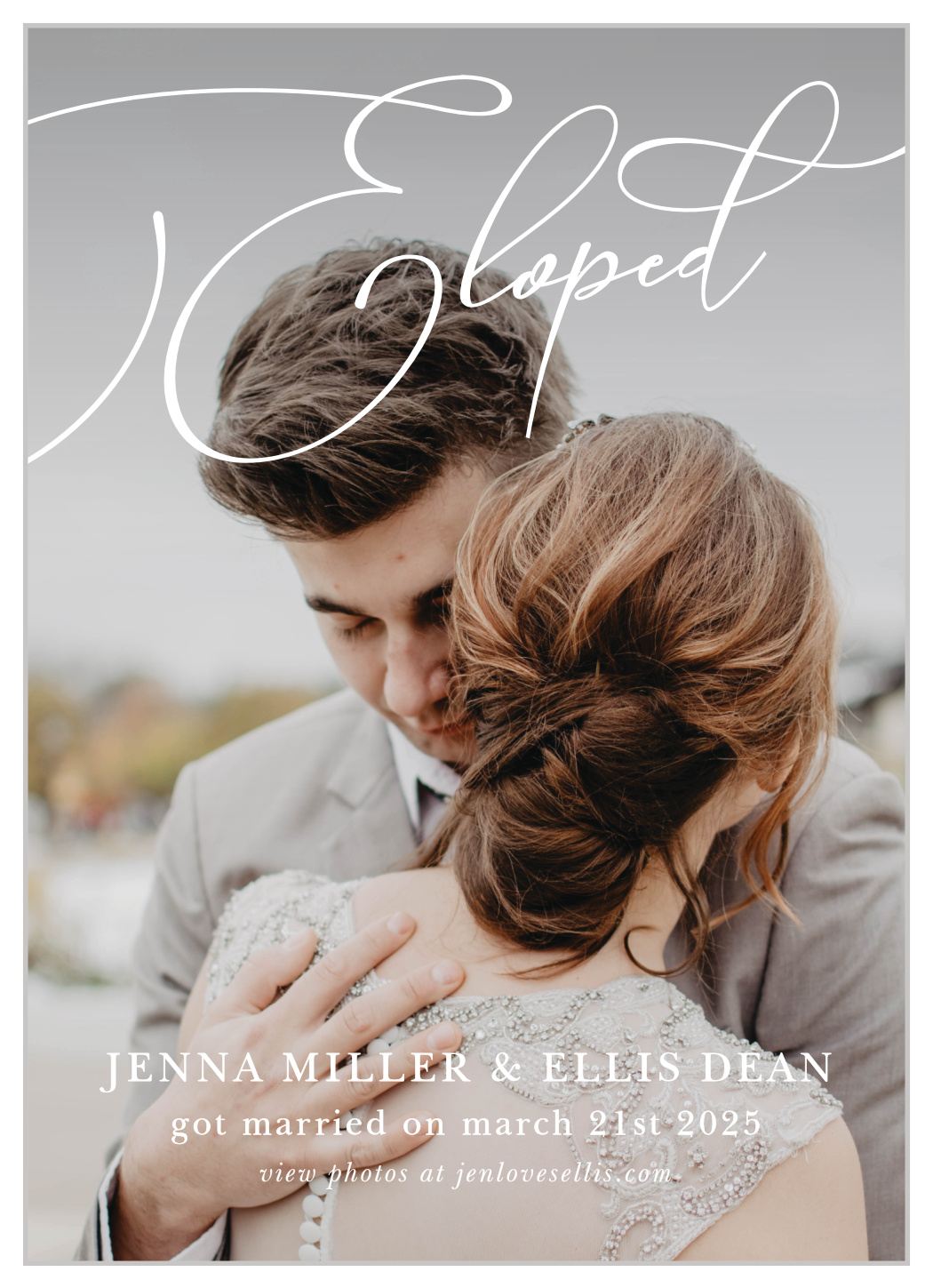 Elegantly Eloped Elopement Announcements by Basic Invite