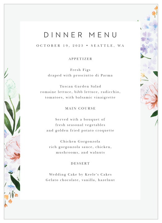Wedding Menus | Design Your Menu Cards Instantly Online!