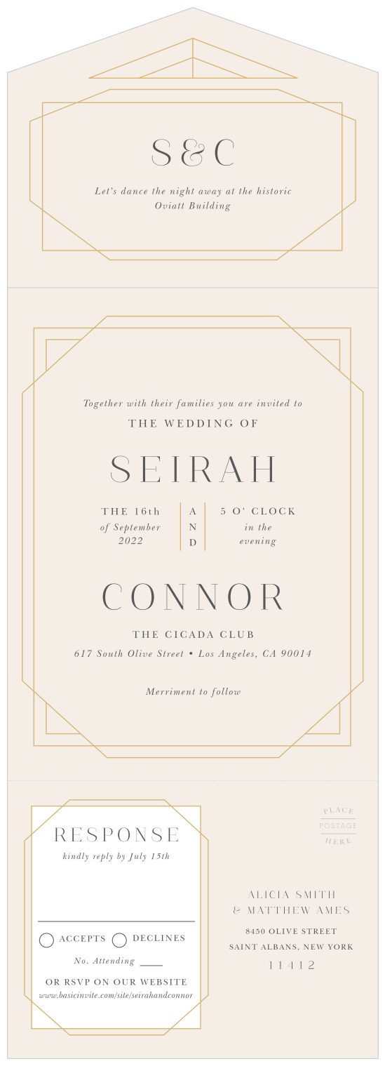 Seal and Send All In One Wedding Invitations | 100+ Designs