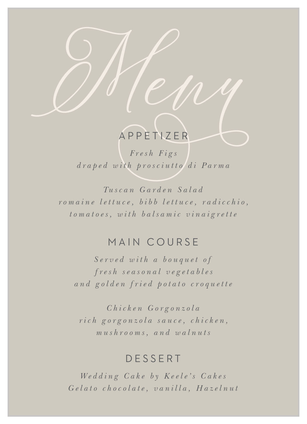 Come Together Wedding Menus by Basic Invite