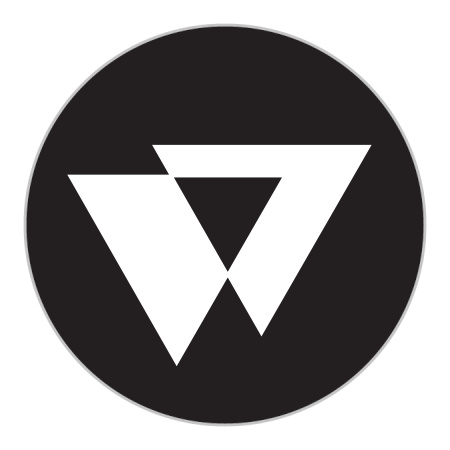 Triangle Monogram Wedding Stickers by Basic Invite