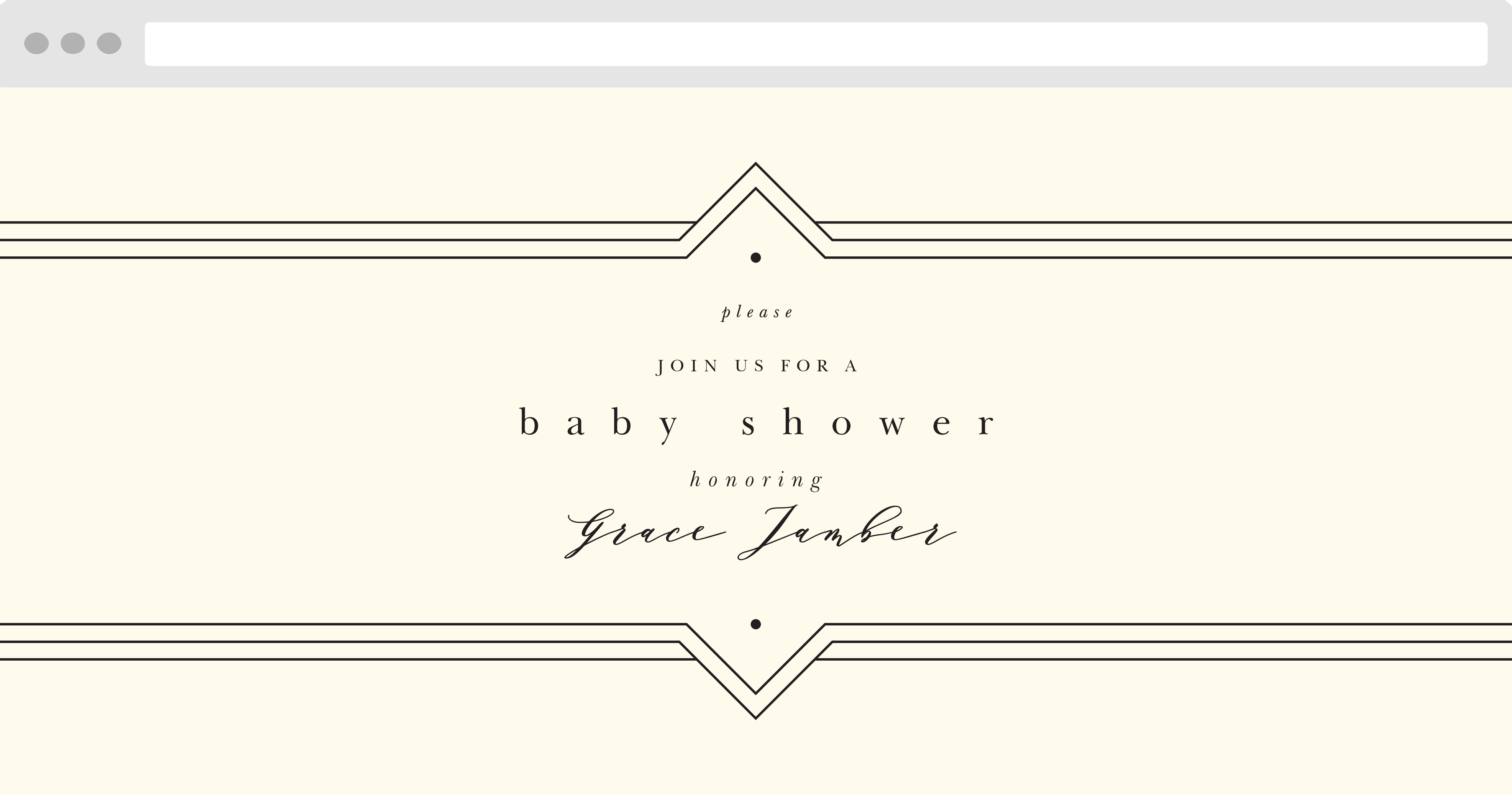 Elegant Deco Baby Shower Website by Basic Invite