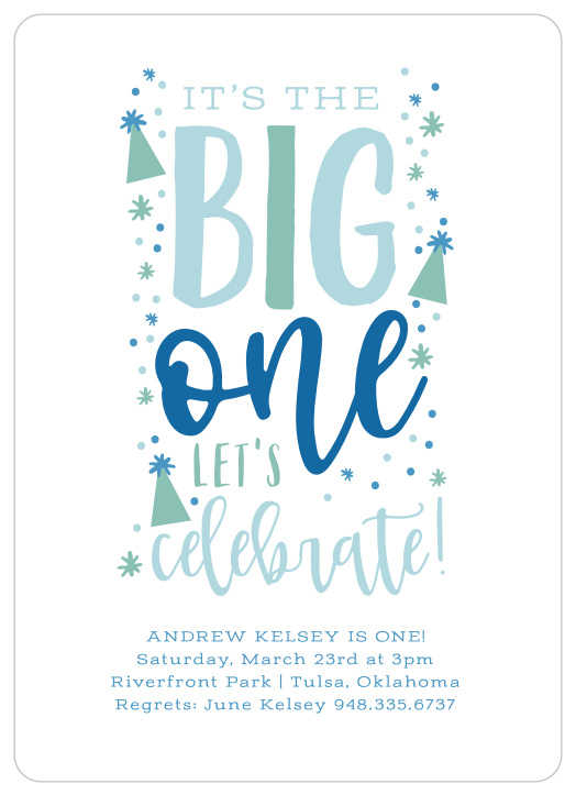 First Birthday Invitations | 40% Off Super Cute Designs - Basic Invite