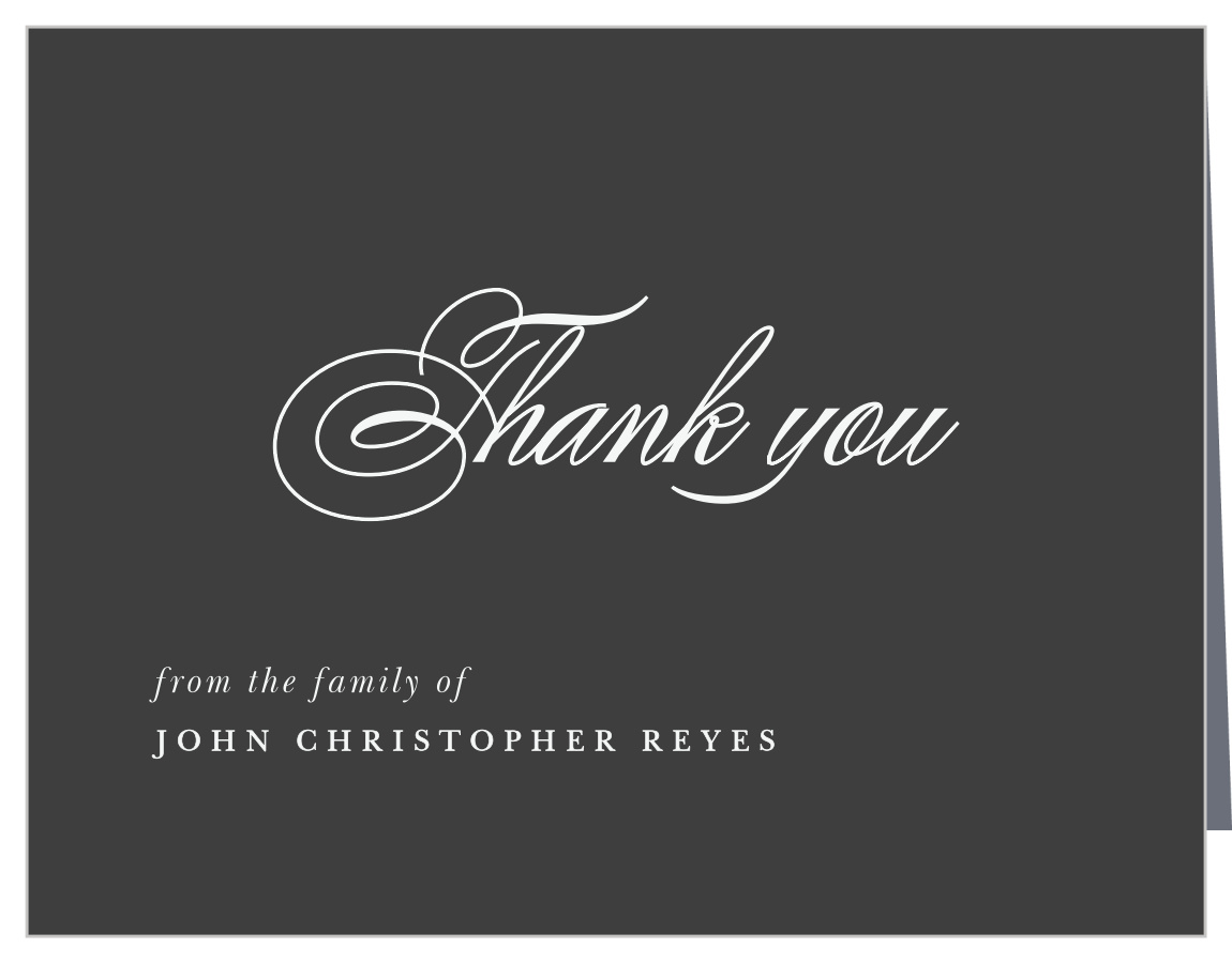 In Loving Memory Memorial Thank You Cards by Basic Invite