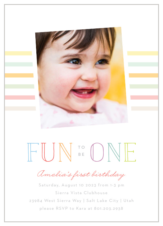 Girls First Birthday Invitations by Basic Invite