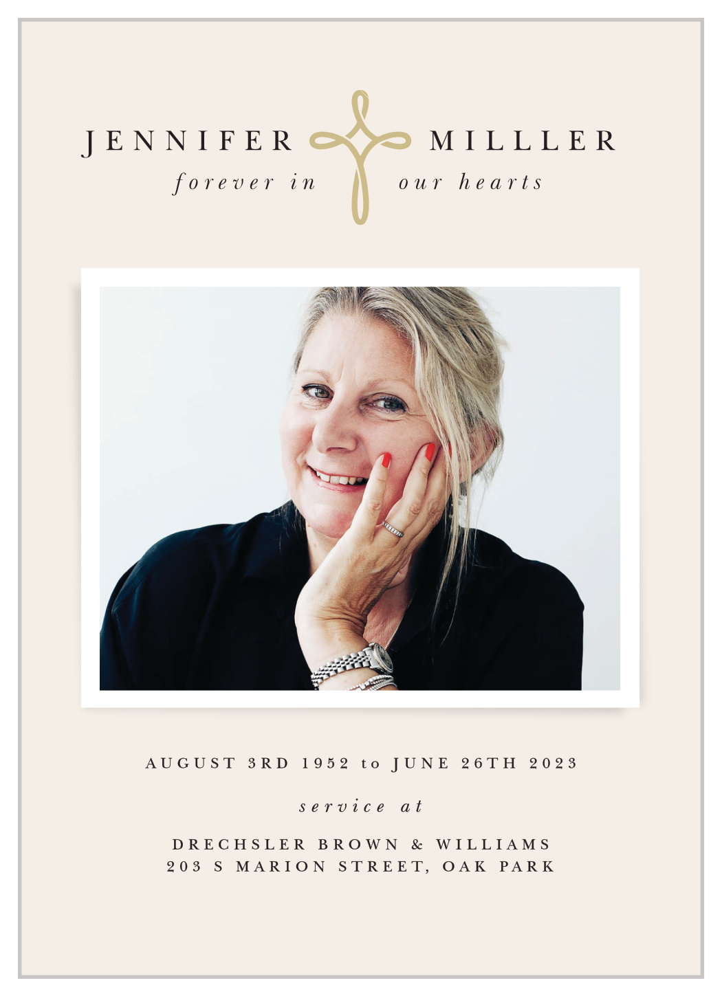 Knotted Cross Memorial Programs by Basic Invite