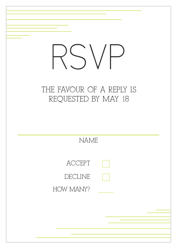 Modern Lines Ceremony Cards by Basic Invite