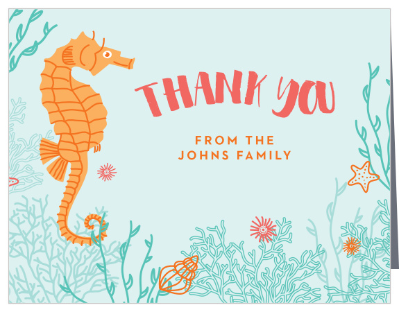 Fish Thank You Cards - Match Your Color & Style Free!