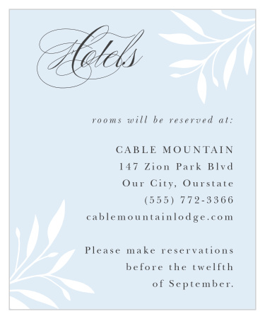 Delicate Greenery Response Cards by Basic Invite