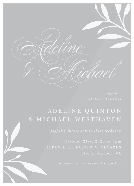 Clear Wedding Invitations, Transparent Wedding Invitations - Basic Invite