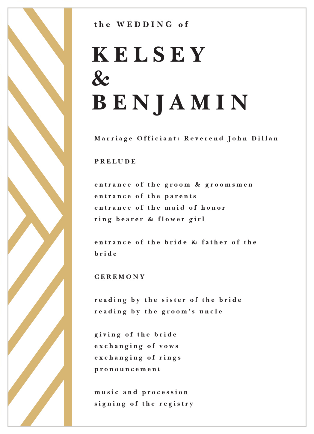 Modern Overlap Wedding Programs by Basic Invite