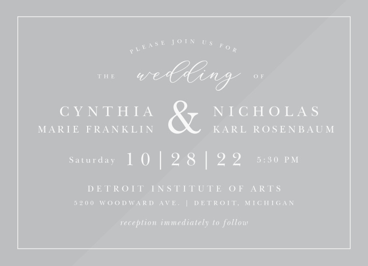 Clear Wedding Invitations, Transparent Wedding Invitations - Basic Invite