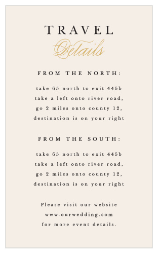 Modern Monogram Accommodation Cards by Basic Invite