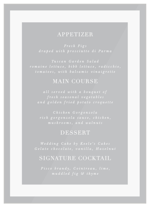 Bold Bordering Clear Place Cards by Basic Invite