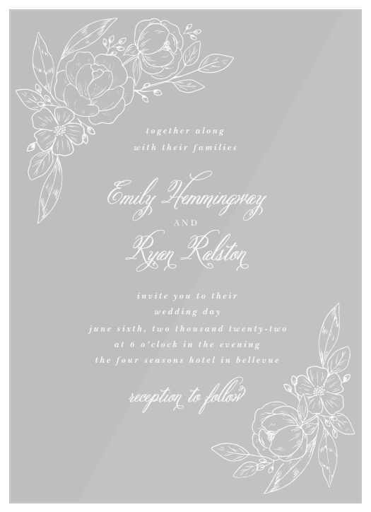 Clear Wedding Invitations, Transparent Wedding Invitations - Basic Invite