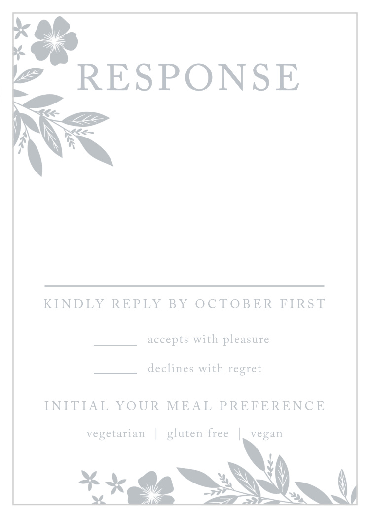 Sophisticated Border Response Cards by Basic Invite