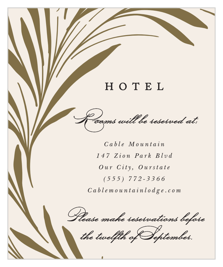Swirling Wreath Accommodation Cards by Basic Invite