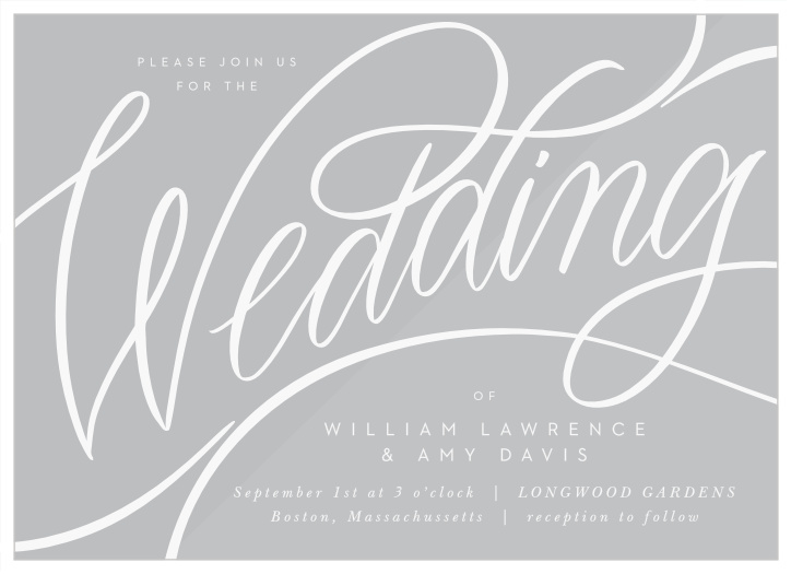 Bold Script Direction Cards by Basic Invite