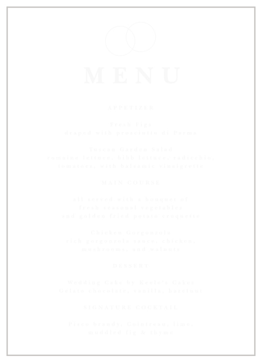 Wedding Menu Cards | Easy To Design Online