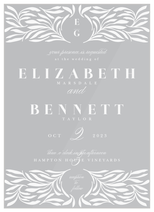 Clear Wedding Invitations, Transparent Wedding Invitations - Basic Invite