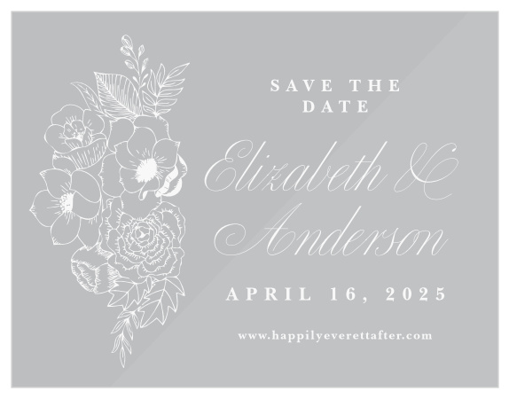 No Photo Save the Date Cards | Match Your Color & Style Free! - Basic Invite