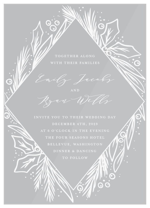 Clear Wedding Invitations, Transparent Wedding Invitations - Basic Invite