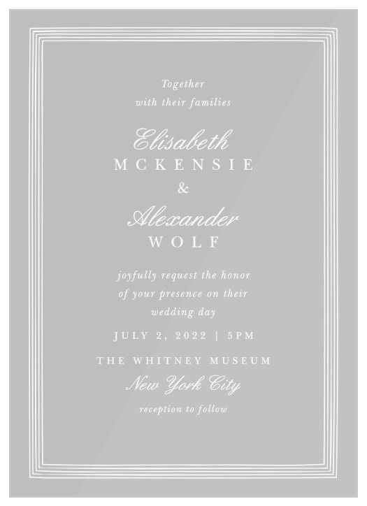 Clear Wedding Invitations, Transparent Wedding Invitations - Basic Invite