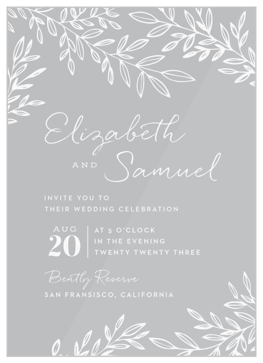Clear Wedding Invitations, Transparent Wedding Invitations - Basic Invite