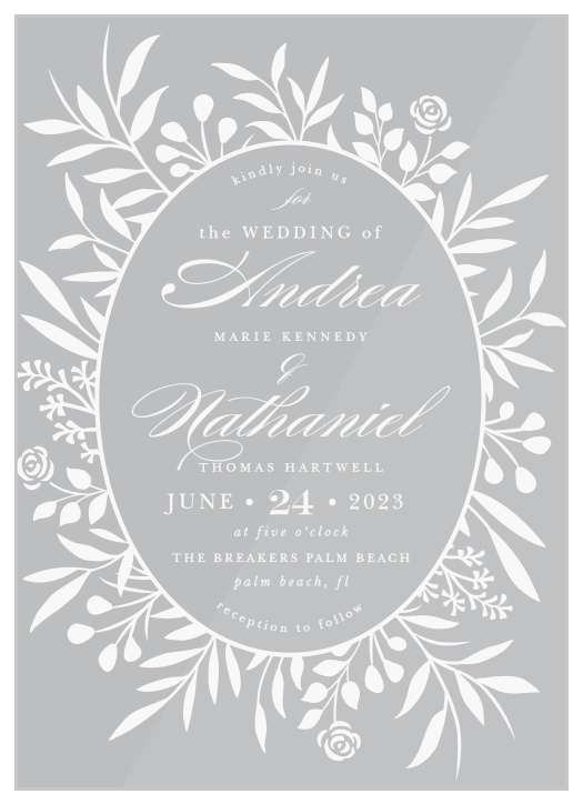 Clear Wedding Invitations, Transparent Wedding Invitations - Basic Invite