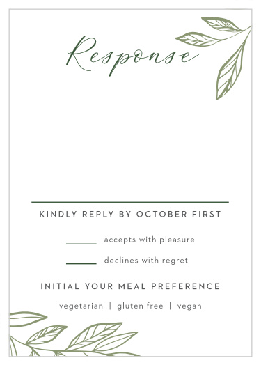 Wispy Leaves Ceremony Cards by Basic Invite