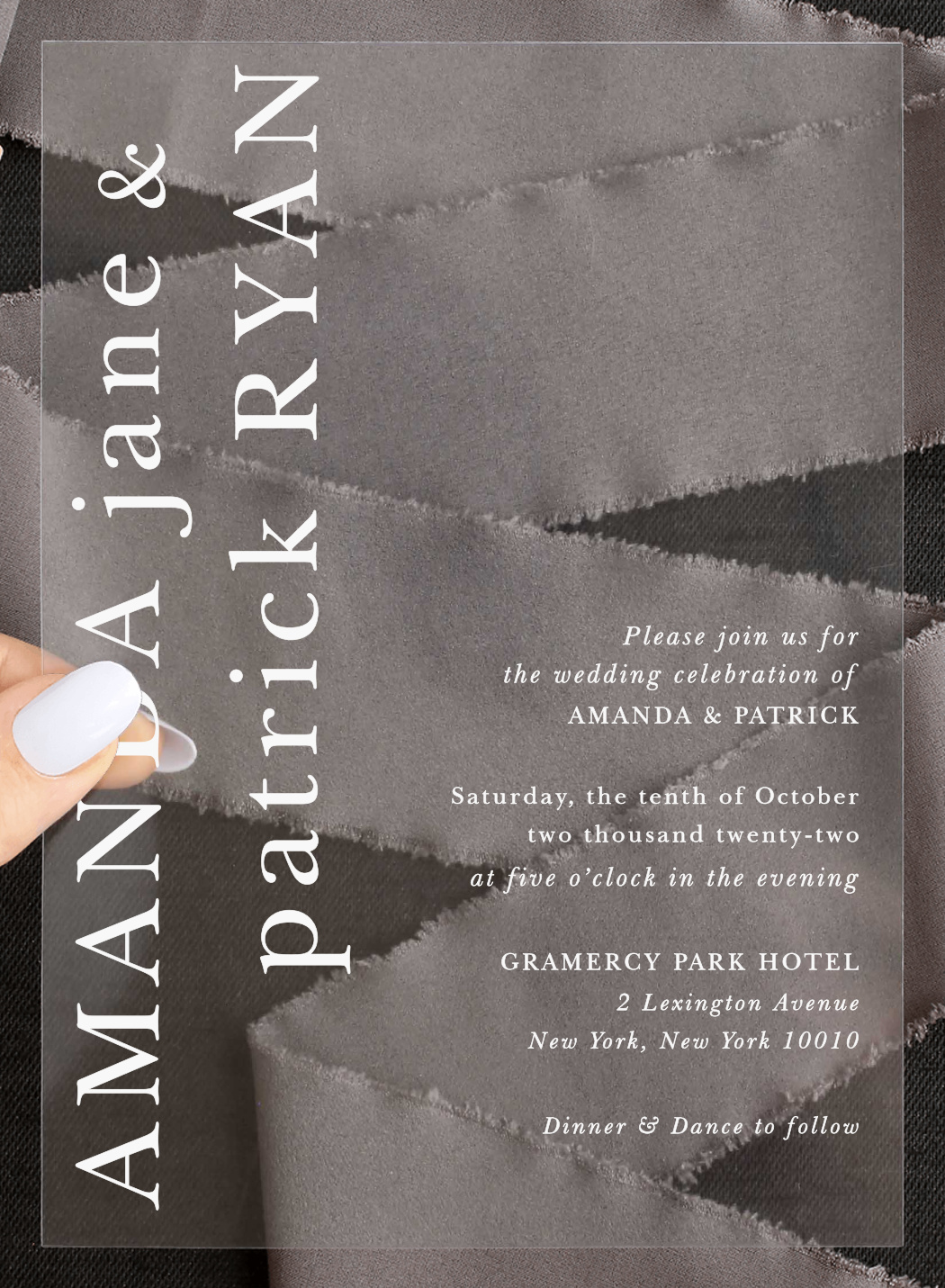 Simply Styled Clear Wedding Invitations by Basic Invite