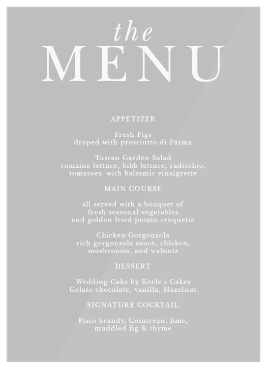 Wedding Menus | Design Your Menu Cards Instantly Online!