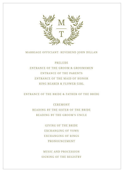 Wedding Programs | Match Your Colors & Style Free!