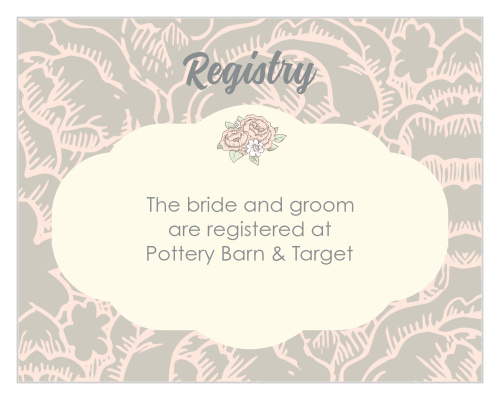 Subtle Peonies Ceremony Cards by Basic Invite