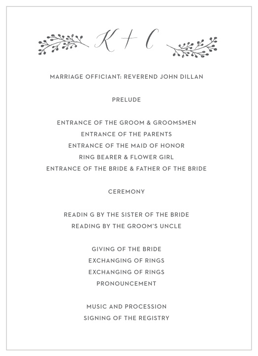 Floral Calligraphy Response Cards by Basic Invite