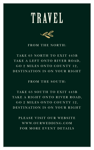 Fall Forest Accommodation Cards by Basic Invite