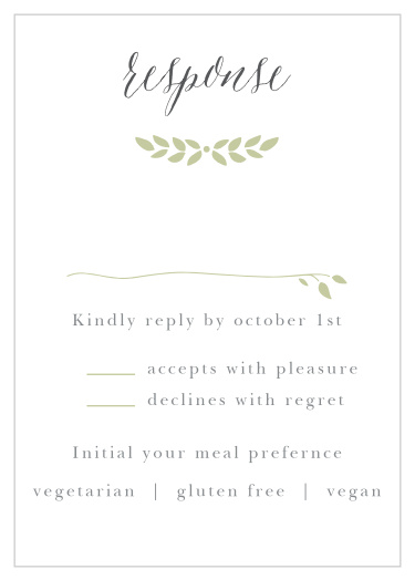 Blushing Foliage Ceremony Cards by Basic Invite