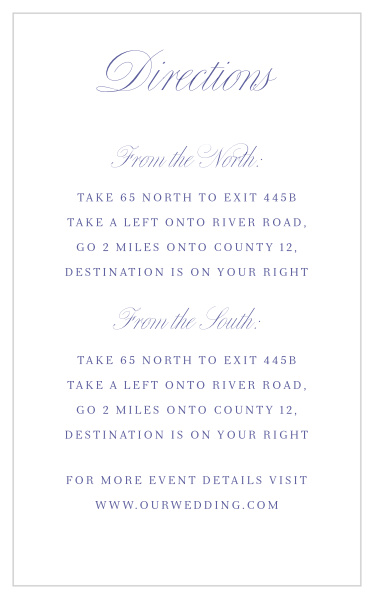 Romantic Swirls Accommodation Cards by Basic Invite