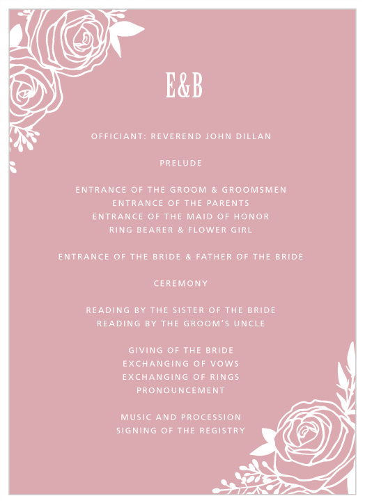 Wedding Programs | Match Your Colors & Style Free!