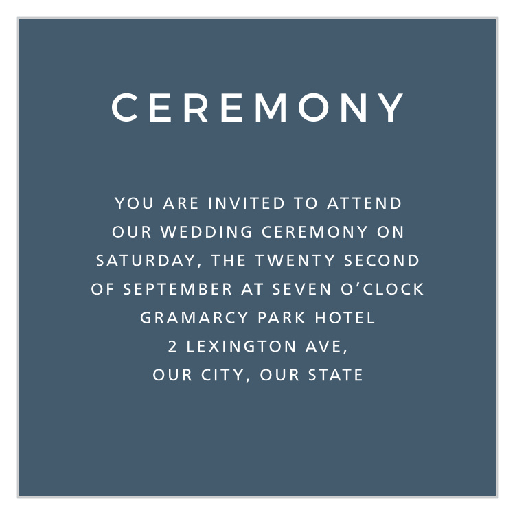 Modern Stack Ceremony Cards by Basic Invite