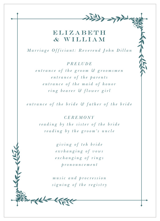 Wedding Programs | Match Your Colors & Style Free!