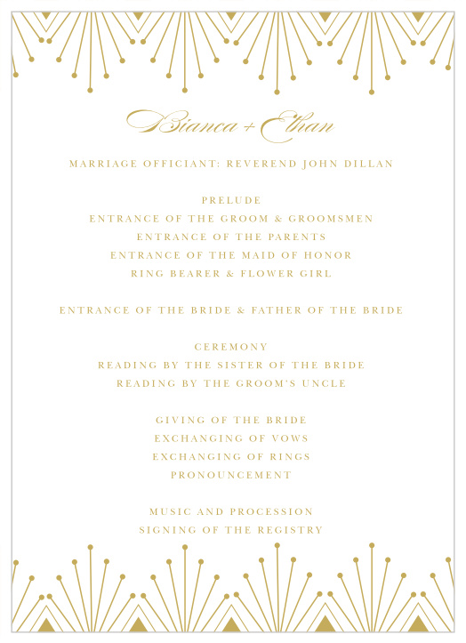 Wedding Programs | Match Your Colors & Style Free! - Basic Invite