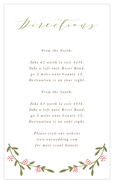 Lavish Berries Ceremony Cards by Basic Invite