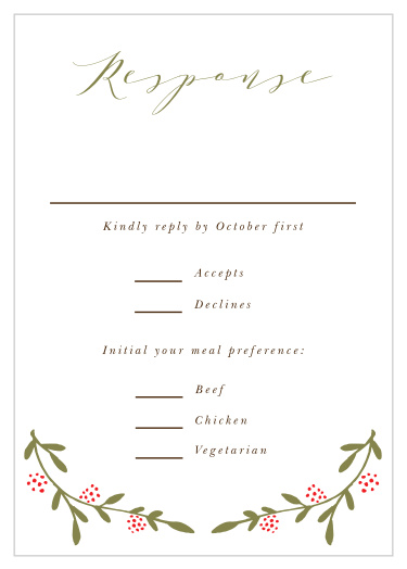 Lavish Berries Ceremony Cards by Basic Invite