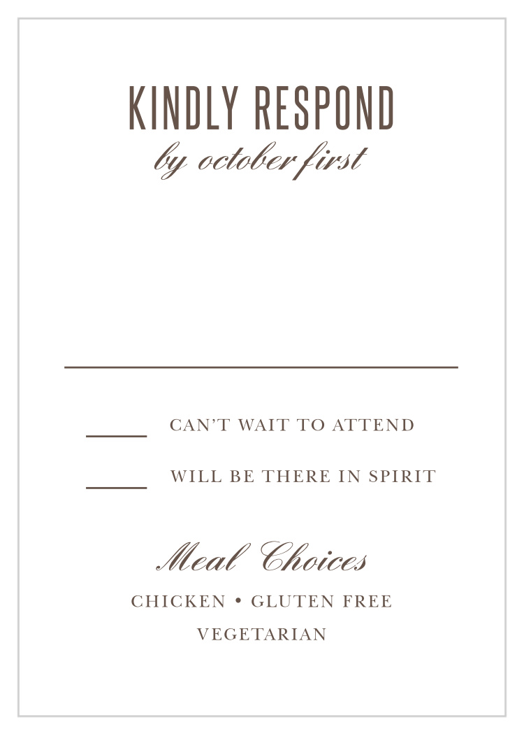 Floral Border Response Cards by Basic Invite