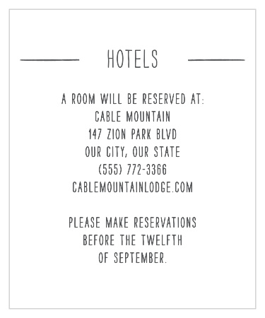 Chalkboard Inscription Rehearsal Cards by Basic Invite